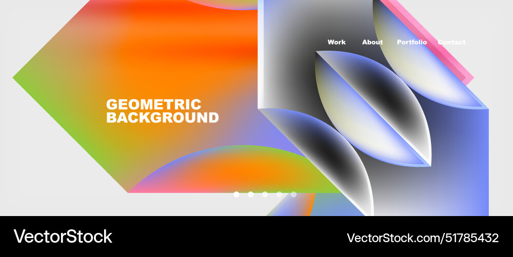 Colorful gradients with abstract geometric shapes Vector Image