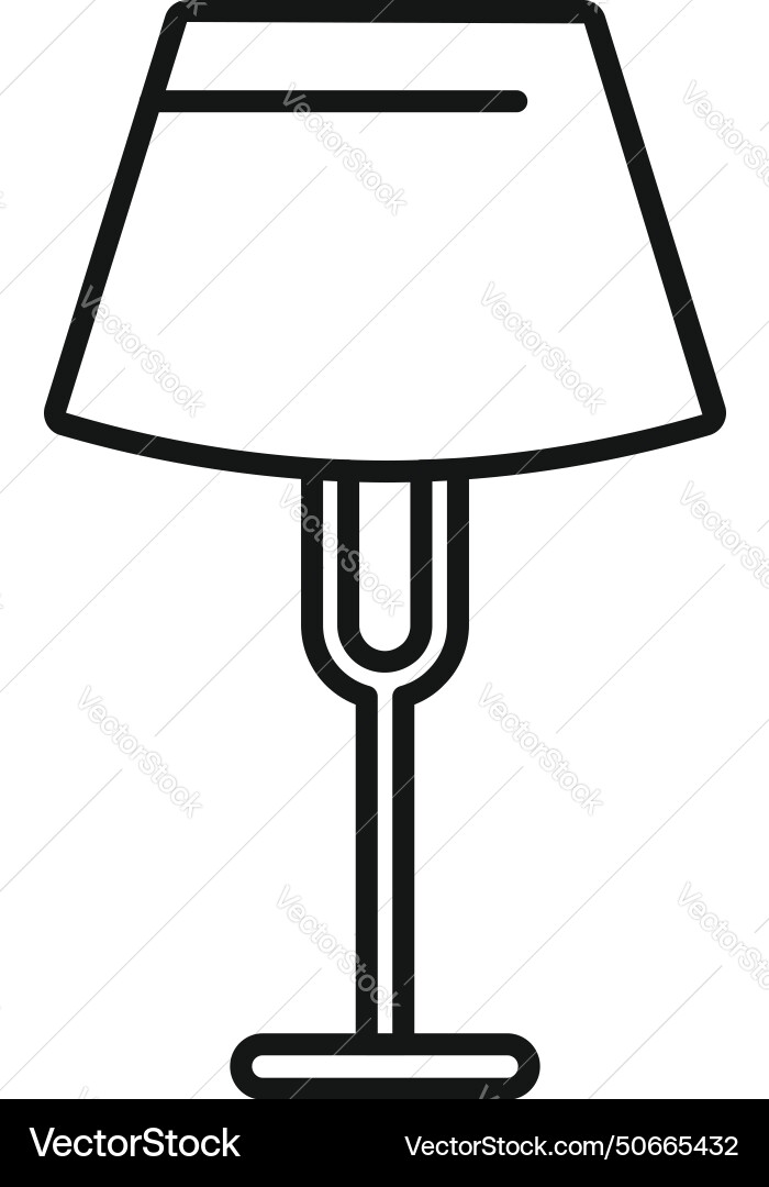 Led lamp torcher icon outline fixture Royalty Free Vector