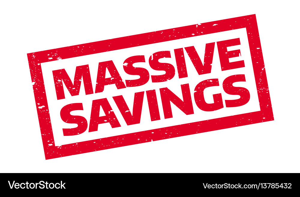 Massive Savings Stamp Royalty Free Vector Image