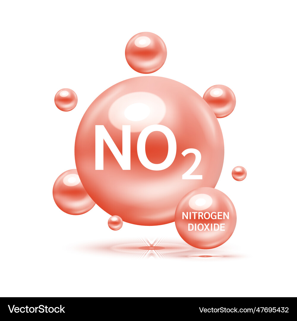 Nitrogen Dioxide Molecule – Royalty-Free Vector | VectorStock