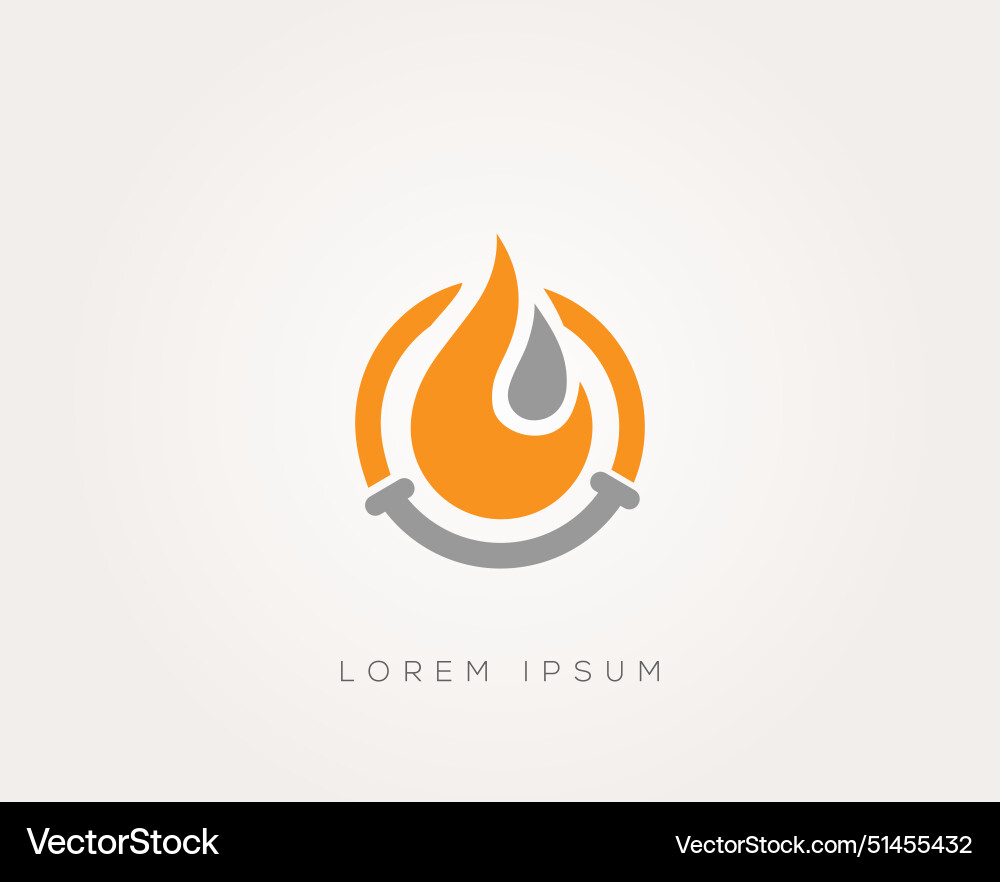 Oil and gas industry logo design Royalty Free Vector Image