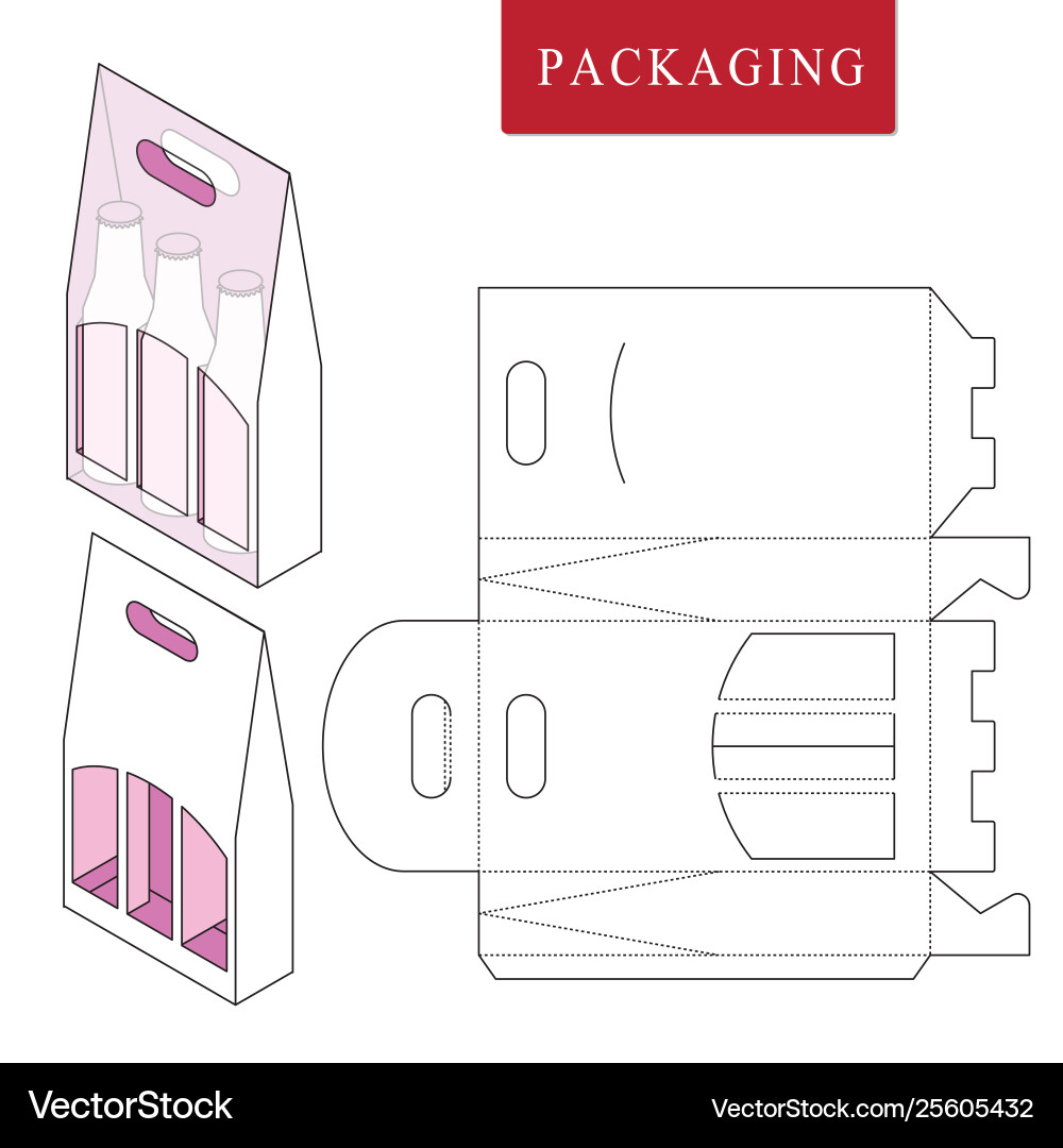 Packaging for can bottle Royalty Free Vector Image