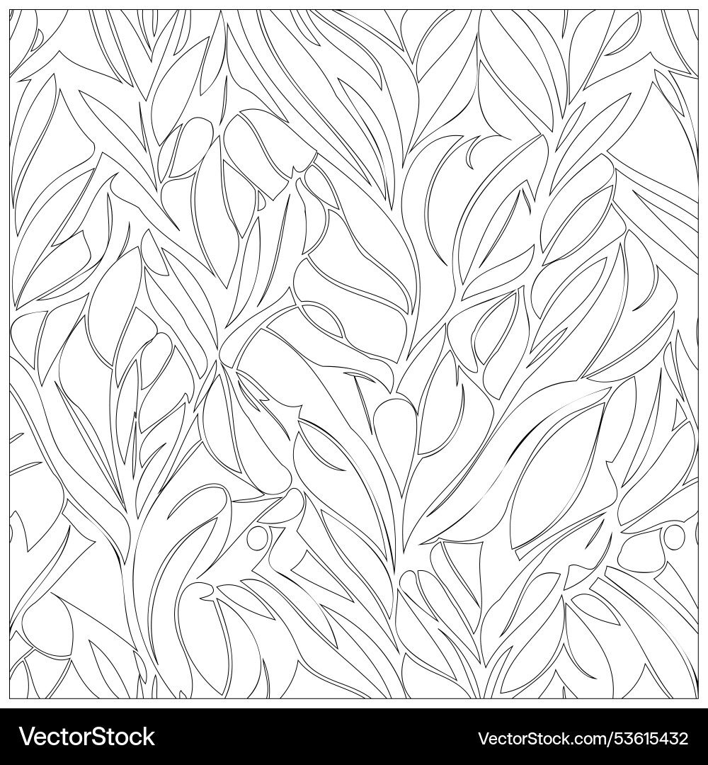 Tumpal flower pattern outline sketch Royalty Free Vector