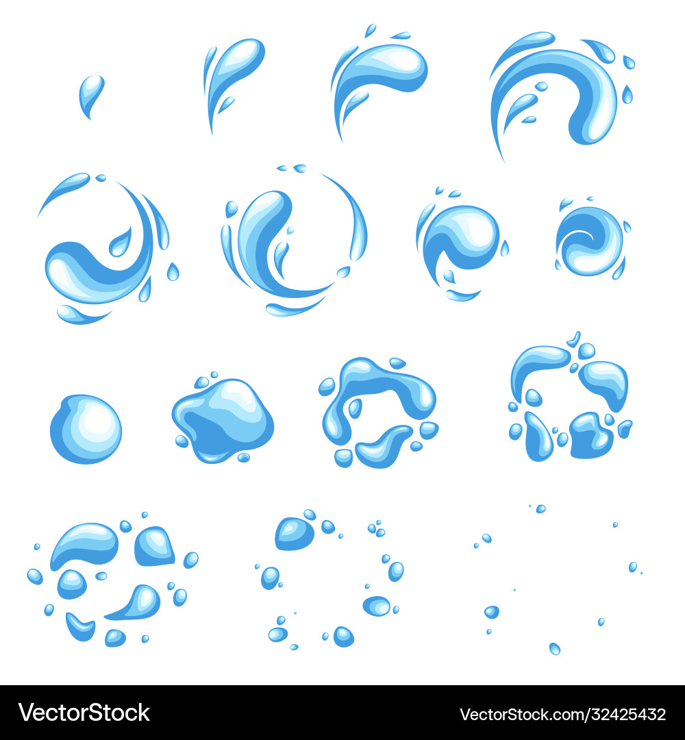 Water Explosion FX Animation Royalty Free Vector Image