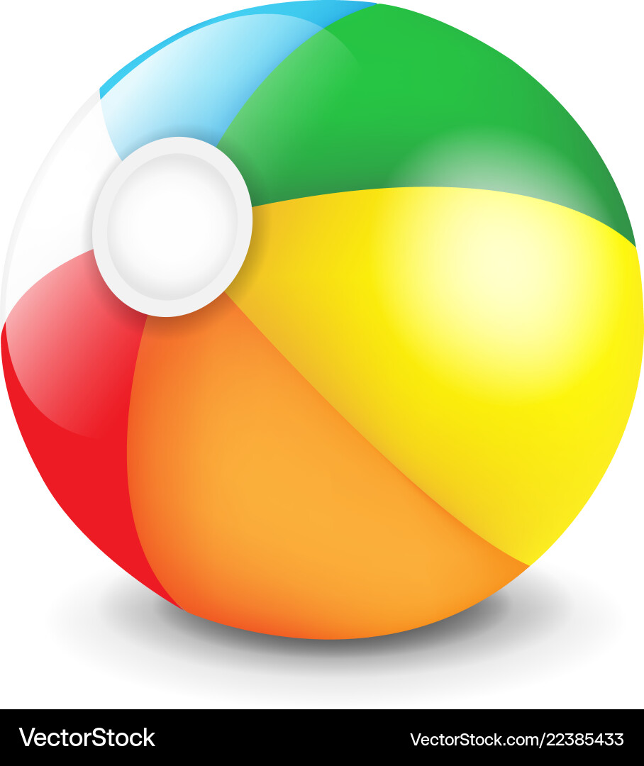 Beach ball isolated Royalty Free Vector Image - VectorStock