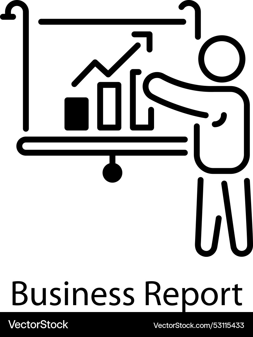 Business report Royalty Free Vector Image - VectorStock