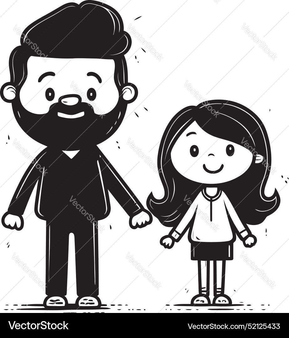 Cherished connection cartoon logo graphic loving Vector Image