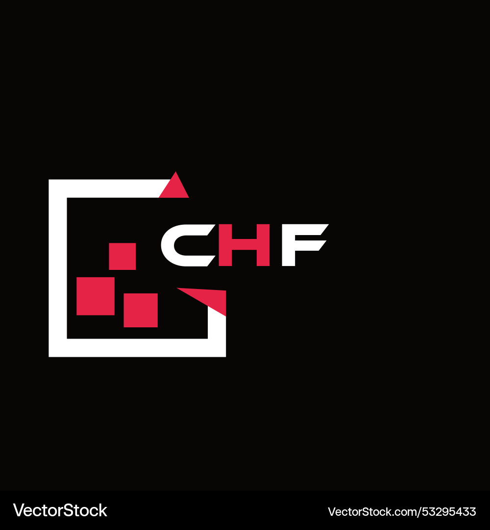Chf creative minimalist letter logo unique Vector Image