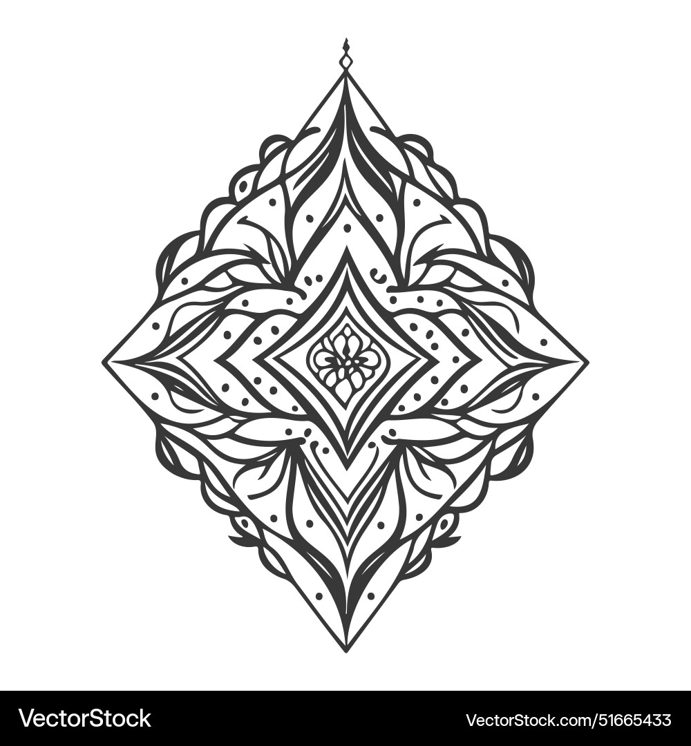 Diamond pattern ornament batik design grey Vector Image