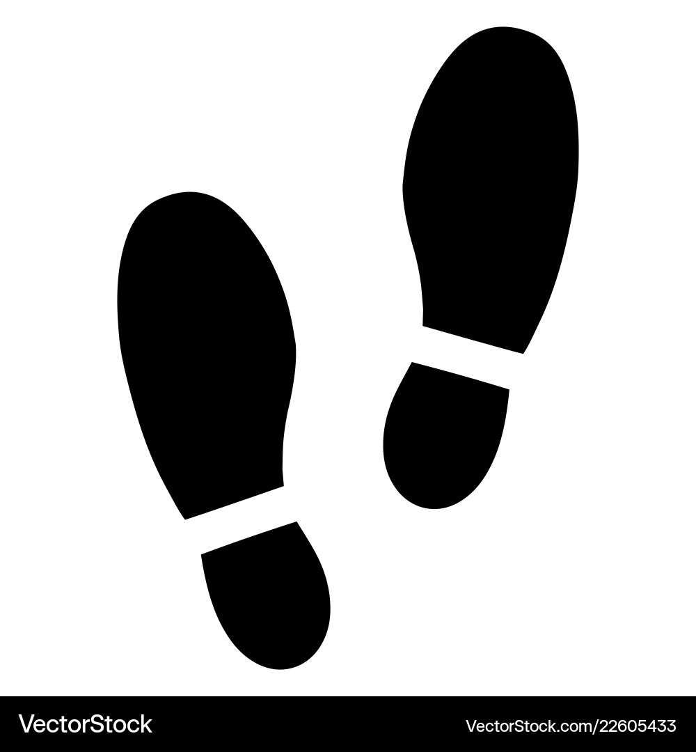 Human foot steps Royalty Free Vector Image - VectorStock