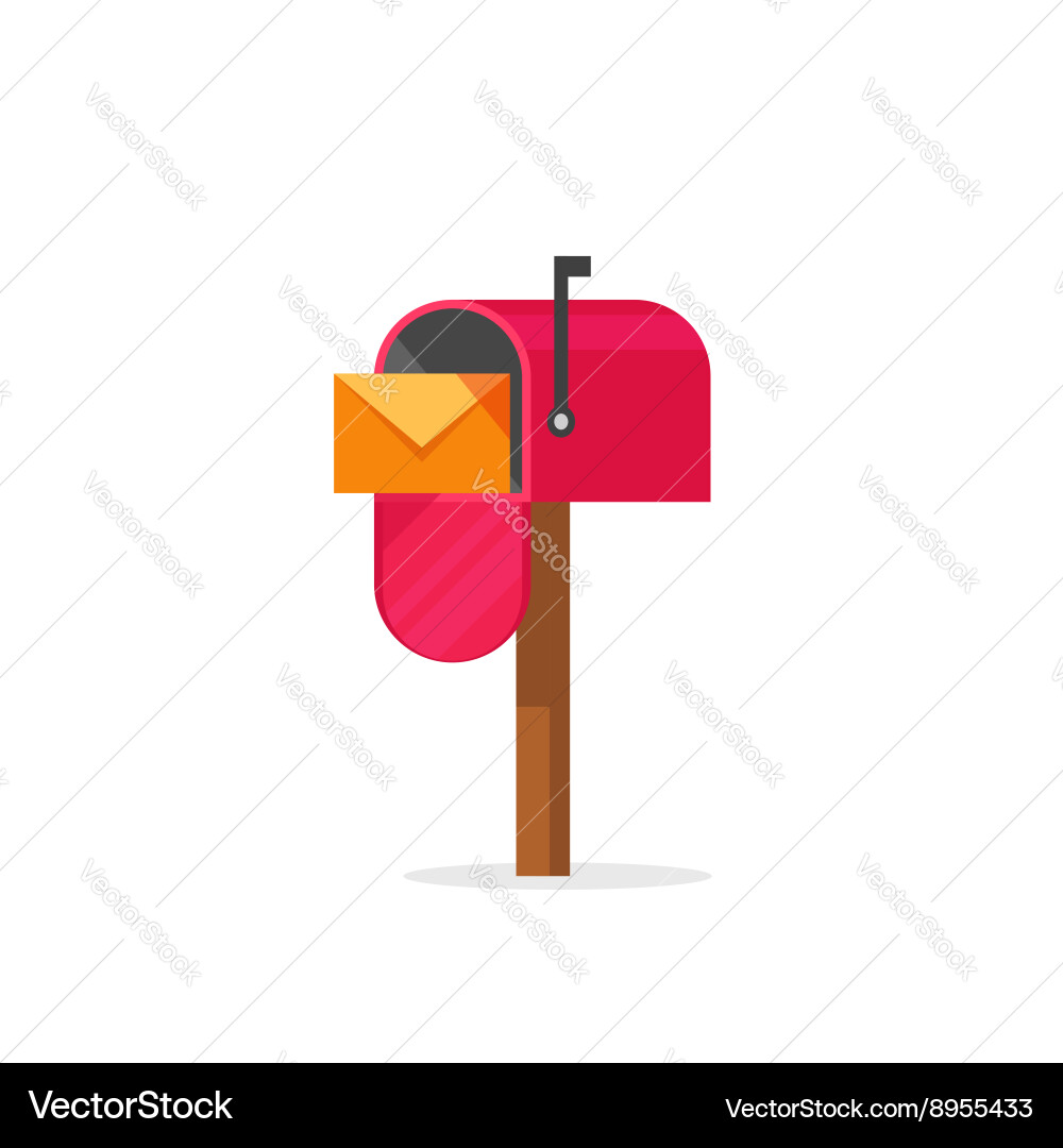 Mailbox isolated post office Royalty Free Vector Image