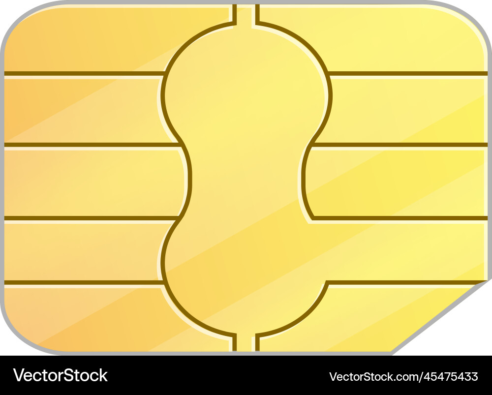 Realistic sim card Royalty Free Vector Image - VectorStock