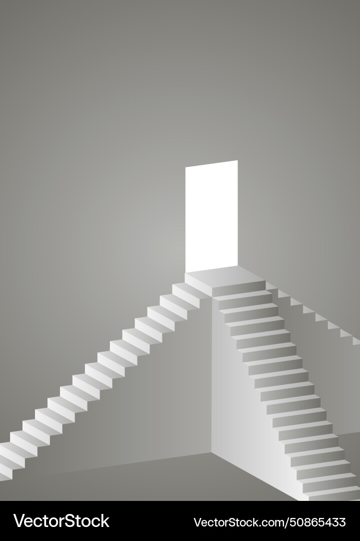 Staircase leading to the future Royalty Free Vector Image