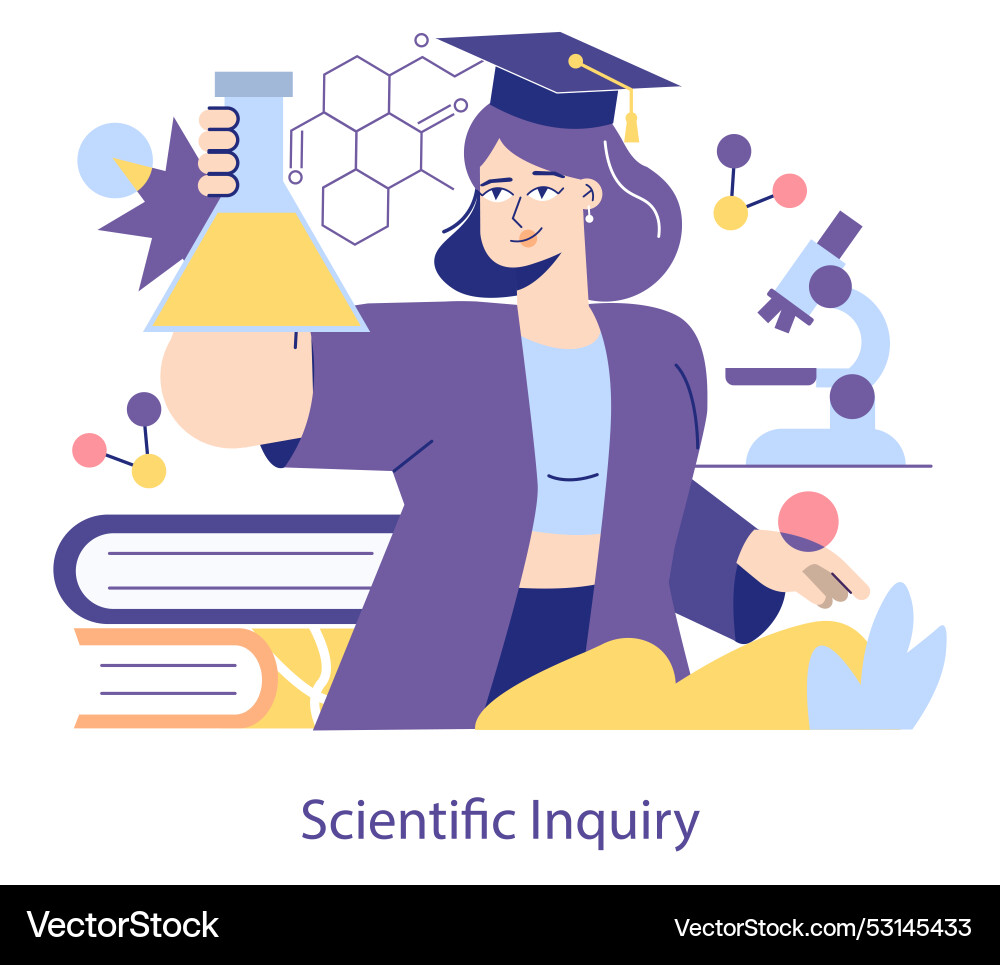 Stem education flat Royalty Free Vector Image - VectorStock