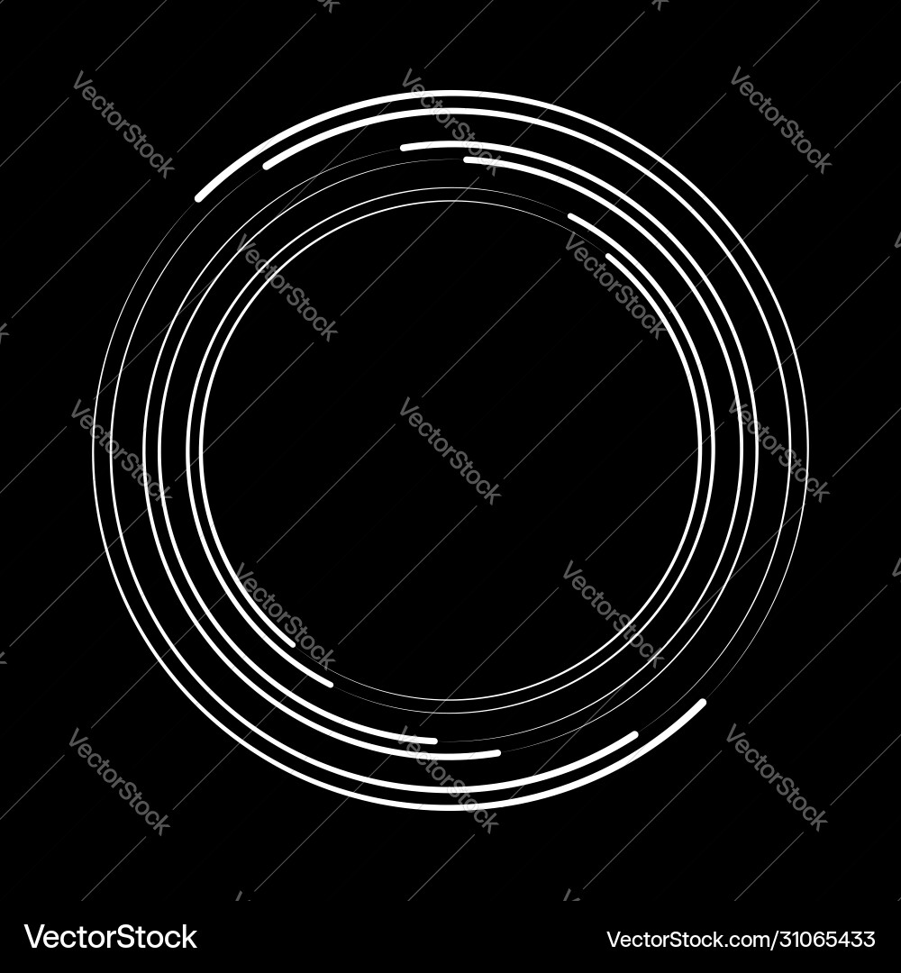 White speed lines in circle form Royalty Free Vector Image