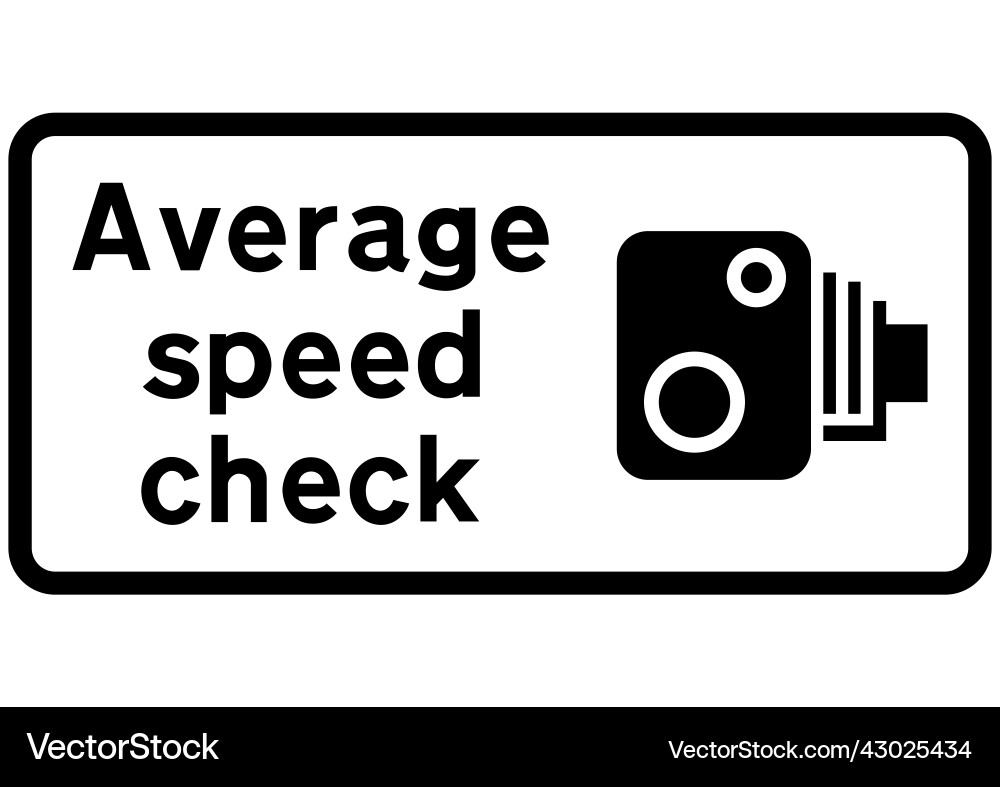 Speed Camera Warning Sign Royalty Free Vector Image
