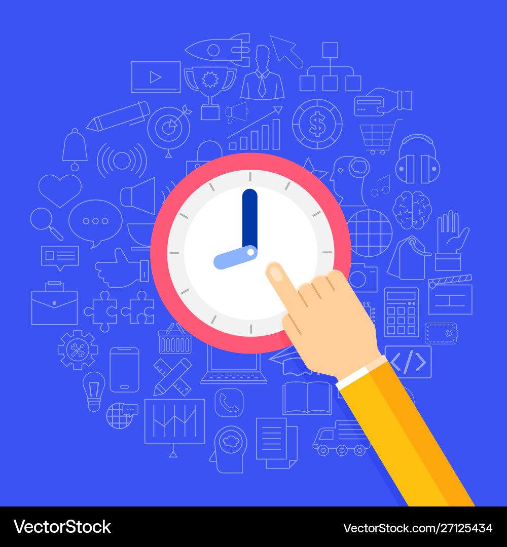 Time management Royalty Free Vector Image - VectorStock