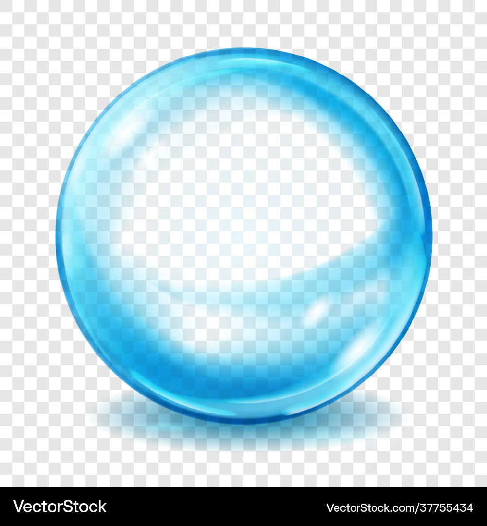 Transparent light blue sphere Royalty Free Vector Image