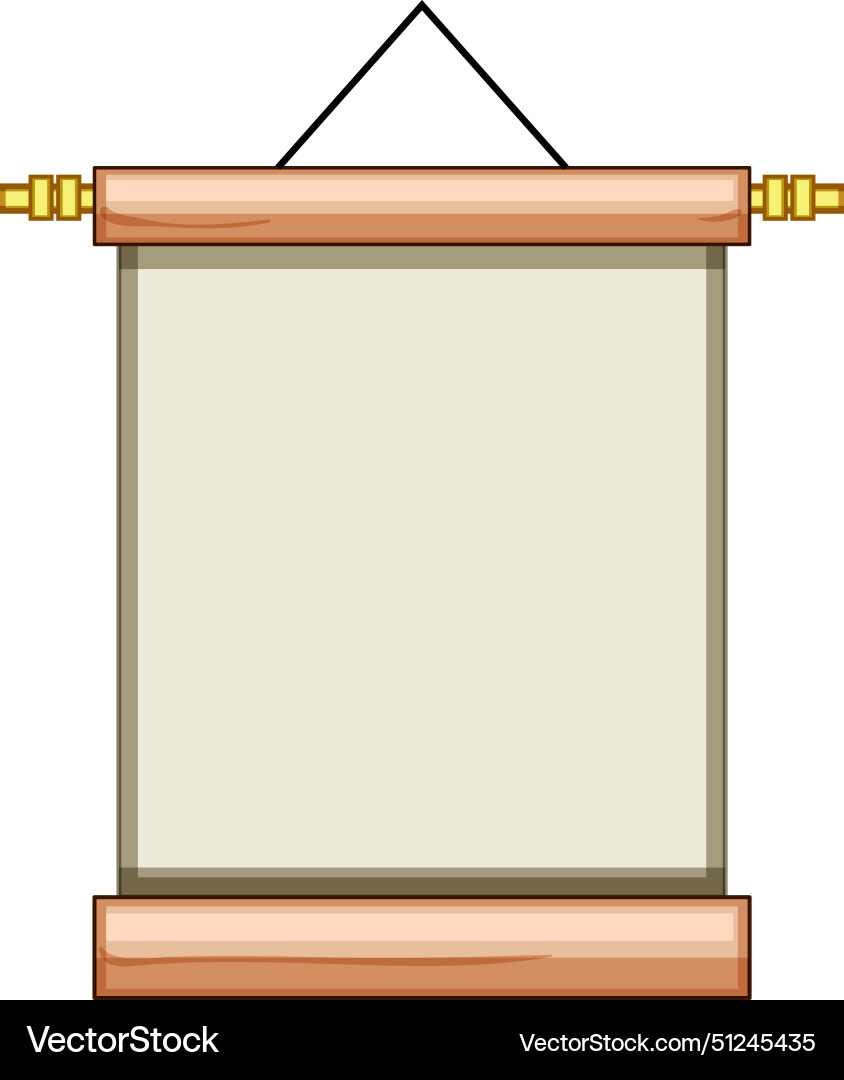 Asian chinese scroll cartoon Royalty Free Vector Image