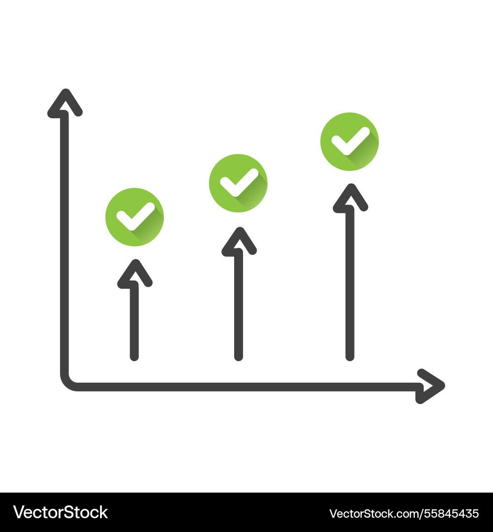 Chart on checkered writing pad concept Royalty Free Vector
