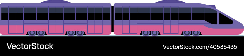 High speed train modern electric railway Vector Image