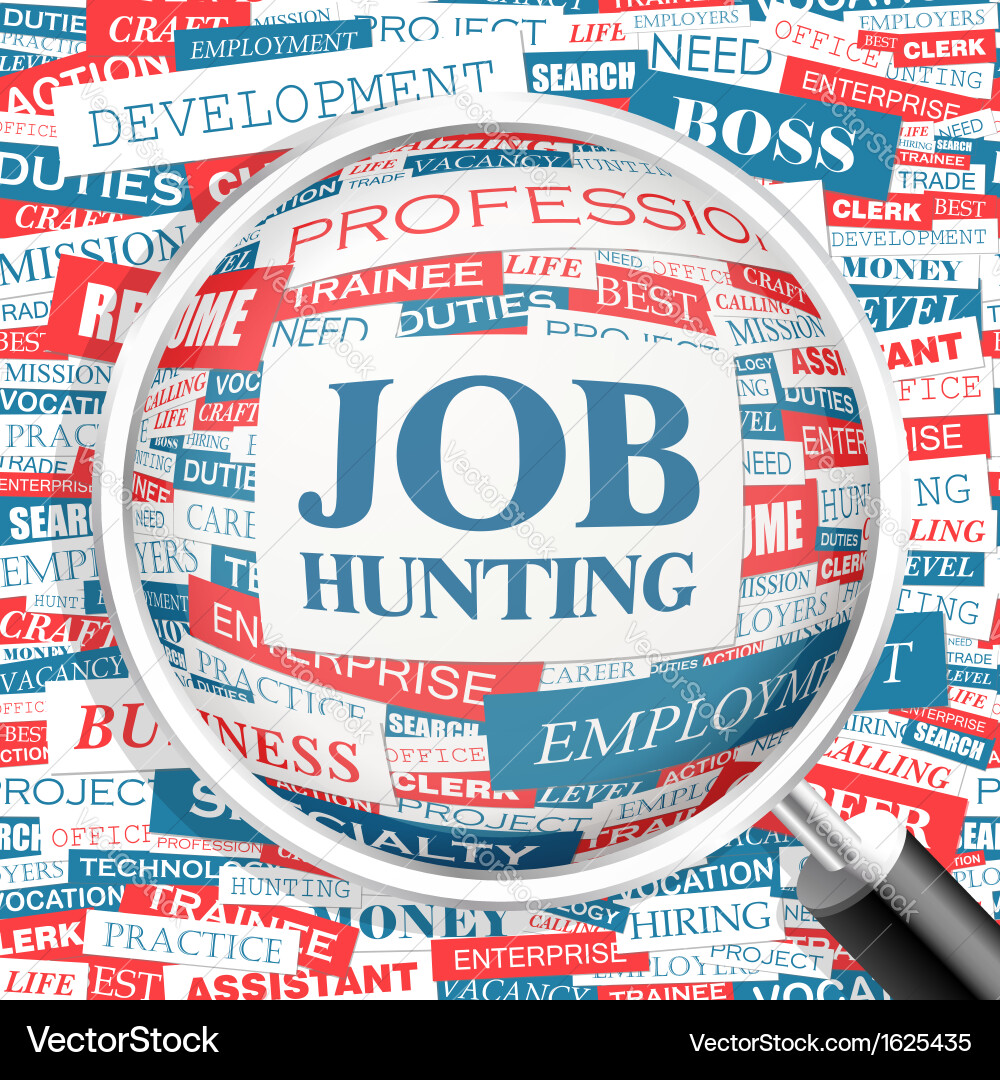 Job Search Word Cloud Royalty Free Vector Image