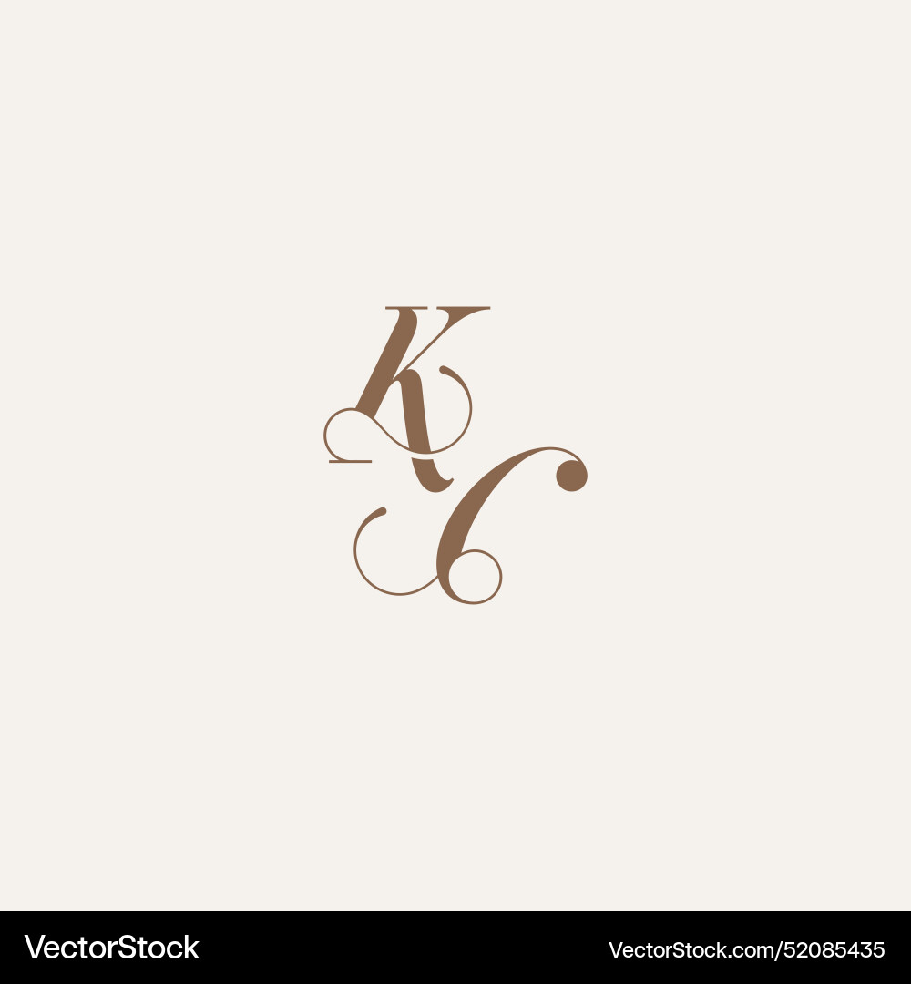 Luxury and elegant initial monogram logo letter Vector Image