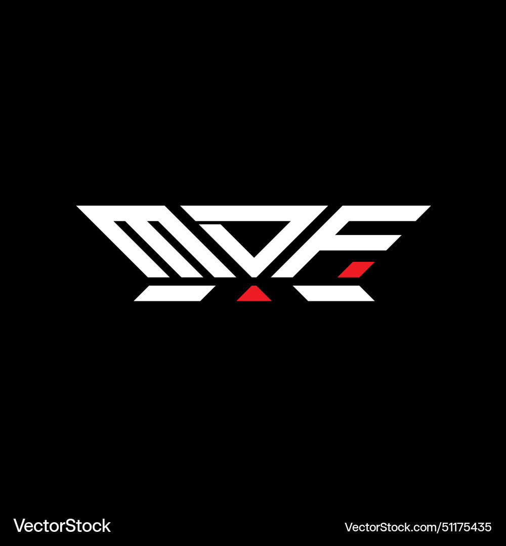 Mdf letter logo design mdf simple and modern logo Vector Image