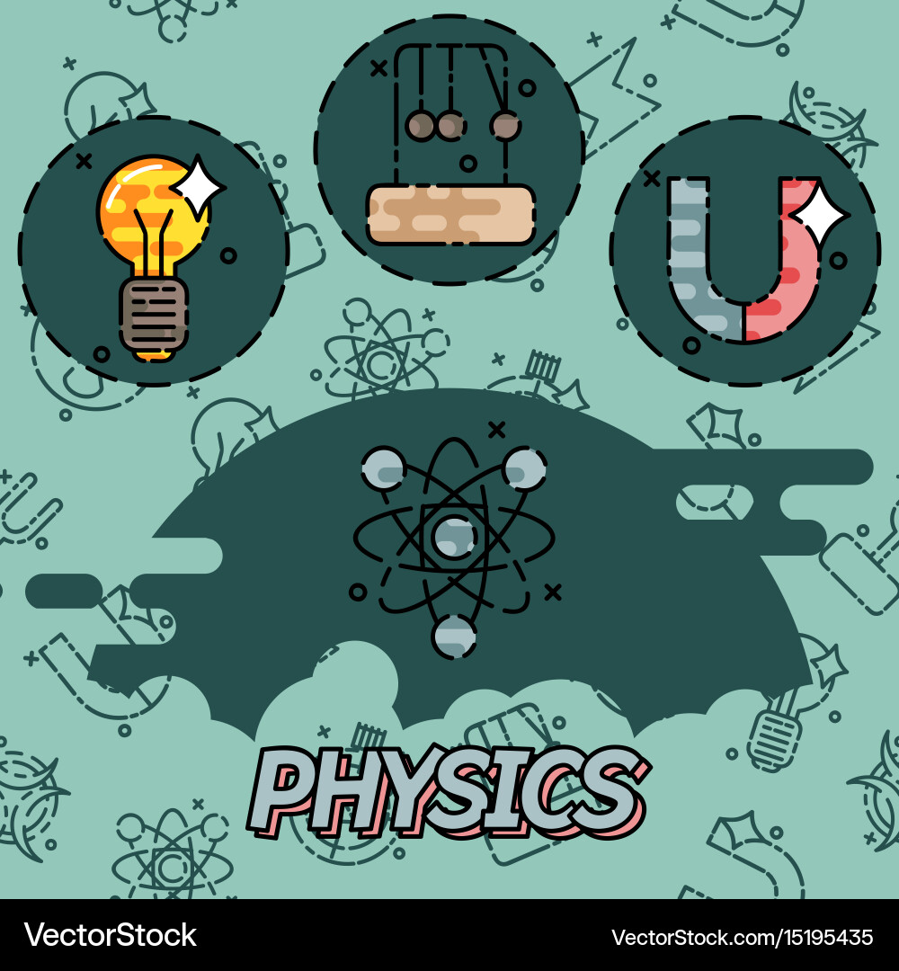Physics icons set Royalty Free Vector Image - VectorStock