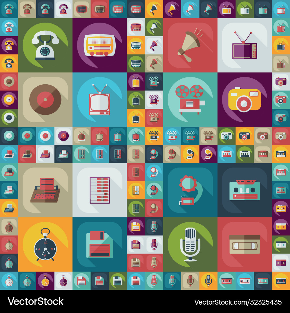 Retro Tech Collection – Free Vector | VectorStock