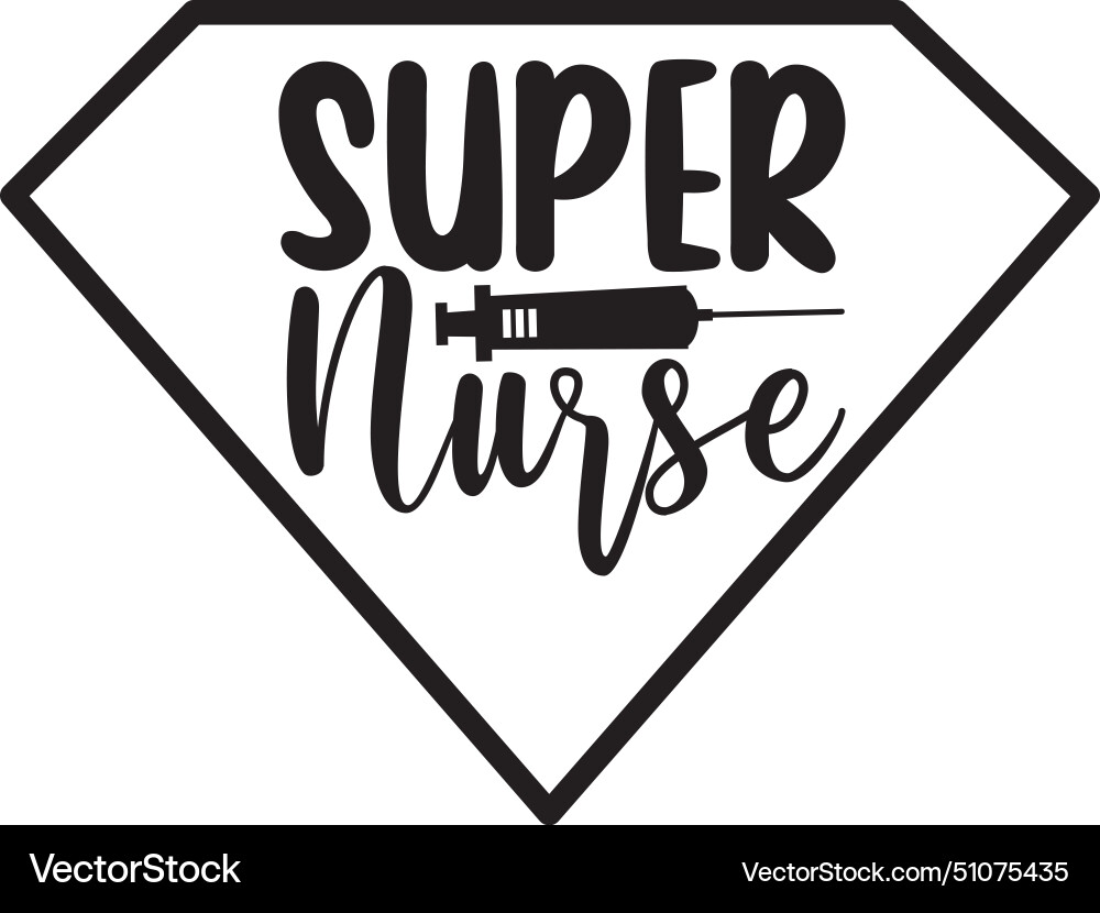 Super nurse design on white background Royalty Free Vector