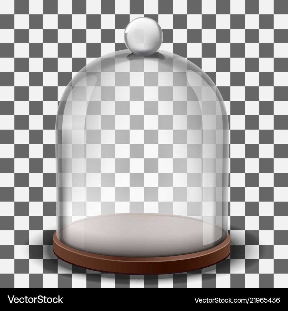 Glass dome transparent Royalty Free Vector Image