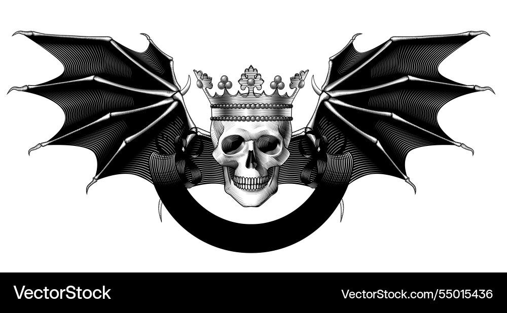Crown on a Demon Skull Vector Images (over 640)