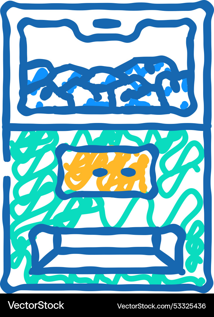 Ice maker restaurant equipment icon doodle Vector Image