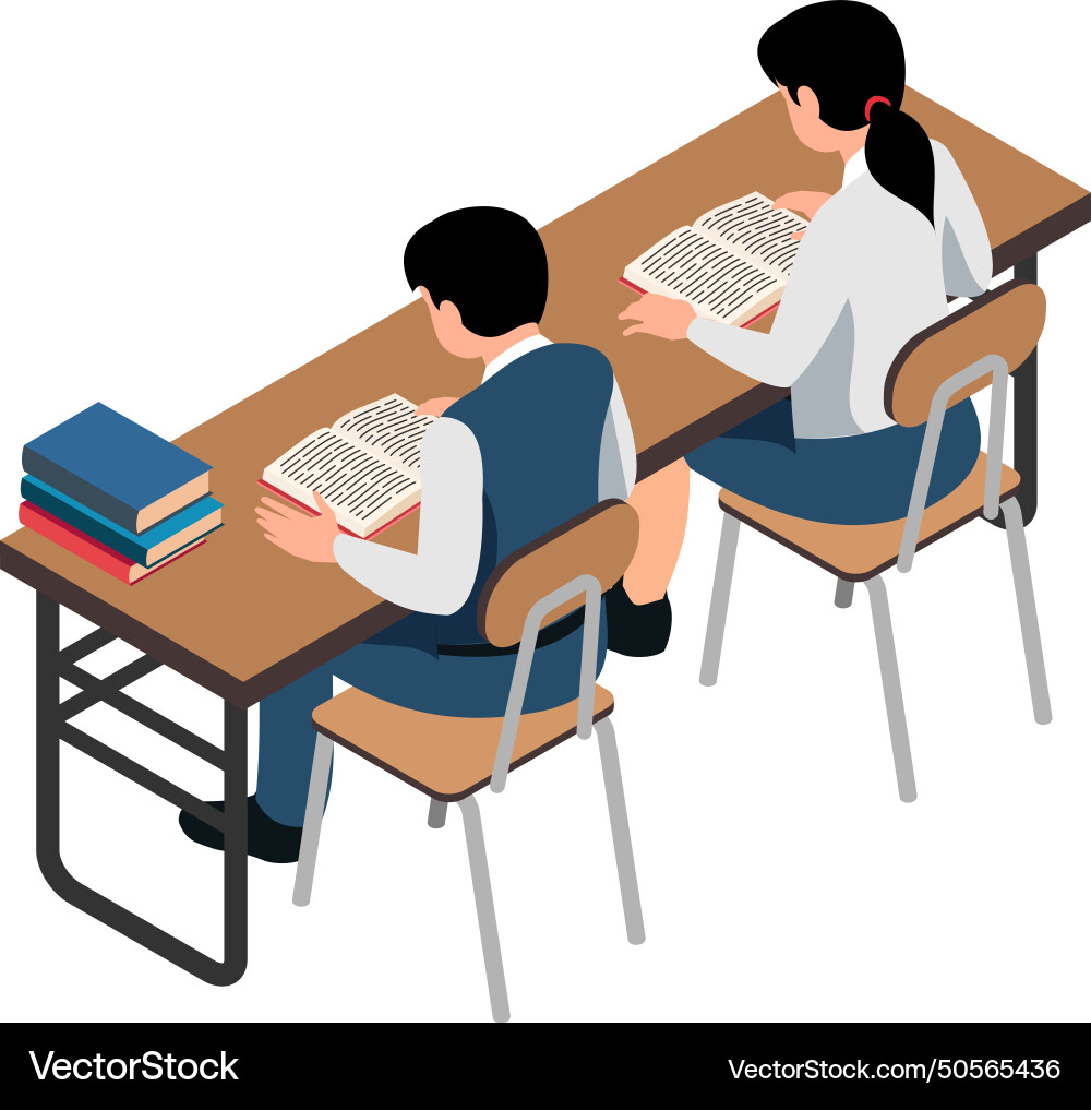 Isometric pupils icon Royalty Free Vector Image