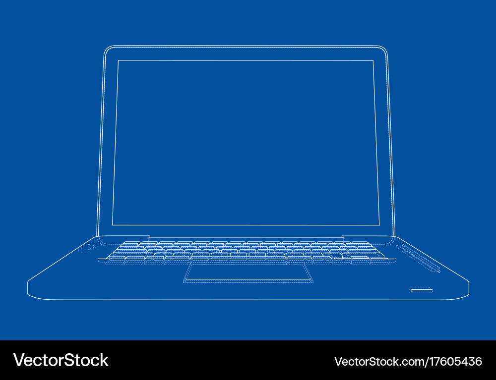 Laptop sketch Royalty Free Vector Image - VectorStock