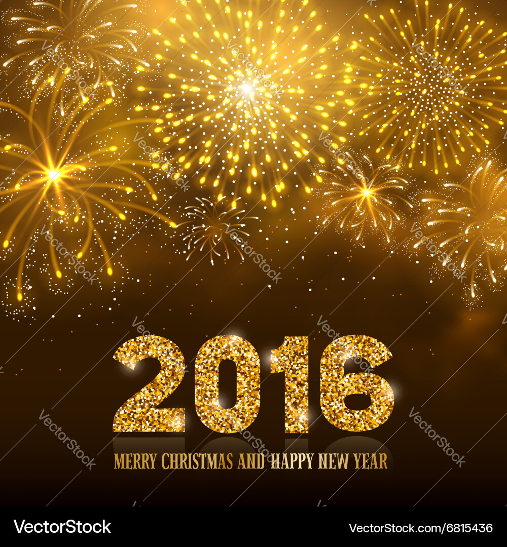 New Year Fireworks Celebration Royalty Free Vector Image