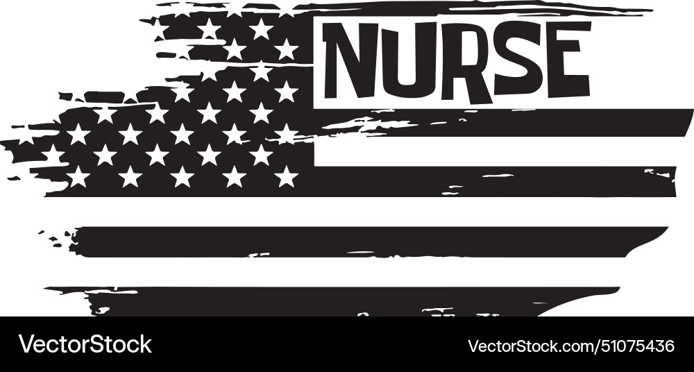 Nurse flag design on white background Royalty Free Vector