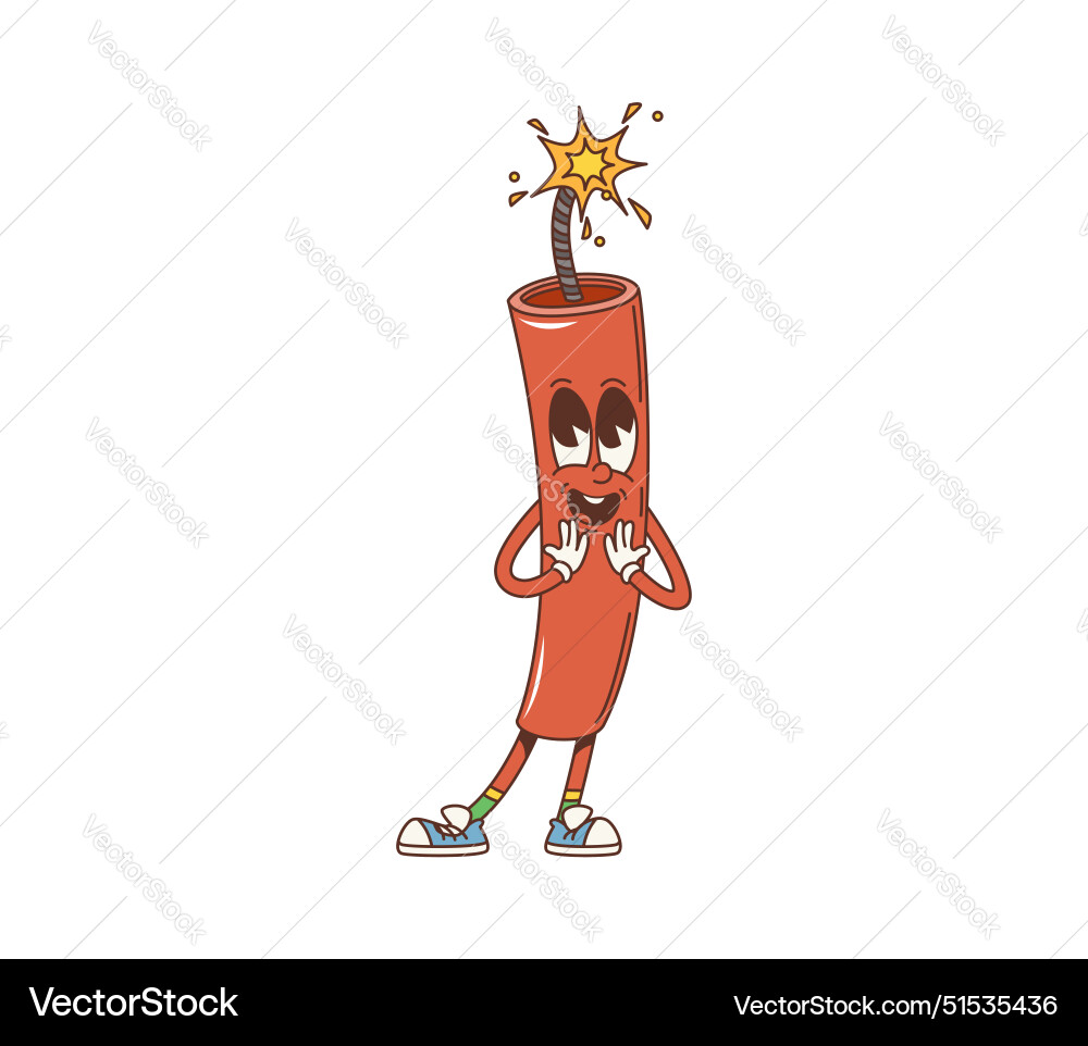 Retro Western Dynamite Cartoon Royalty Free Vector Image