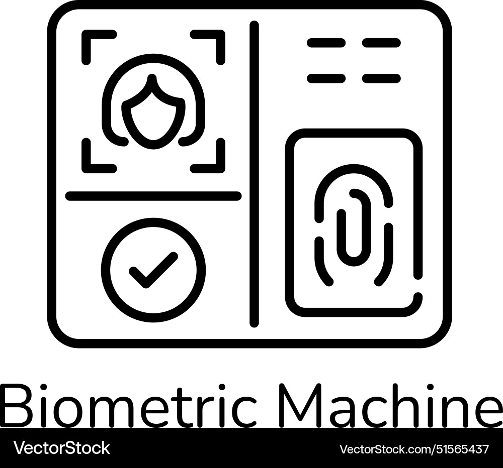 Biometric machine Royalty Free Vector Image - VectorStock