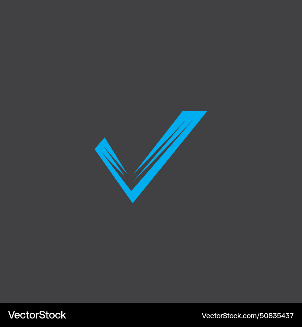 Check v mark logo Royalty Free Vector Image - VectorStock