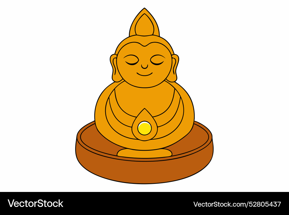 Cute buddha oriental Royalty Free Vector Image
