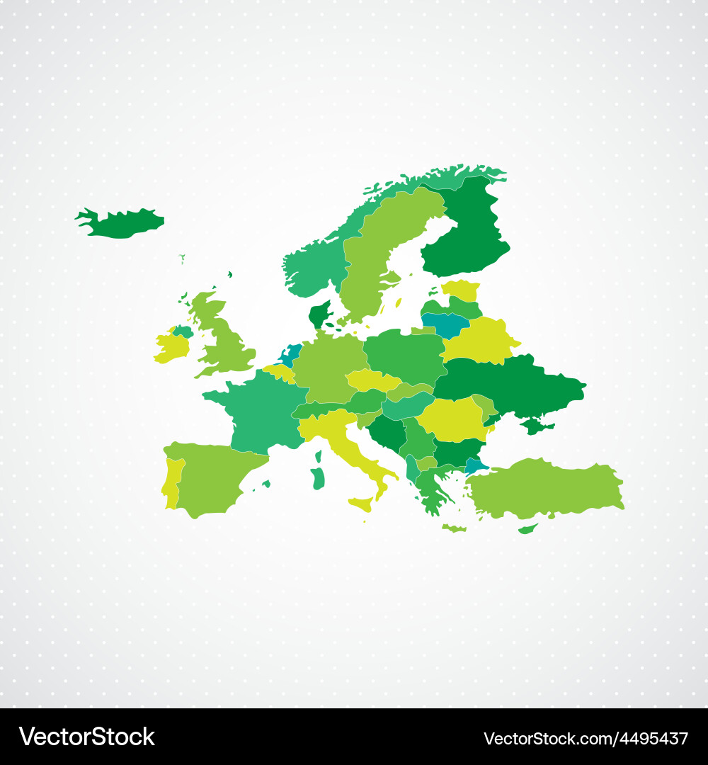Green europe map background Royalty Free Vector Image