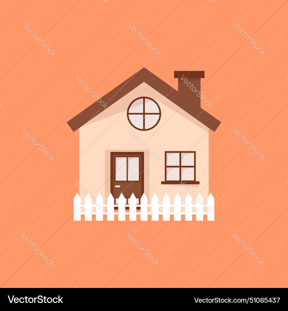 House icon in flat style home on isolated Vector Image