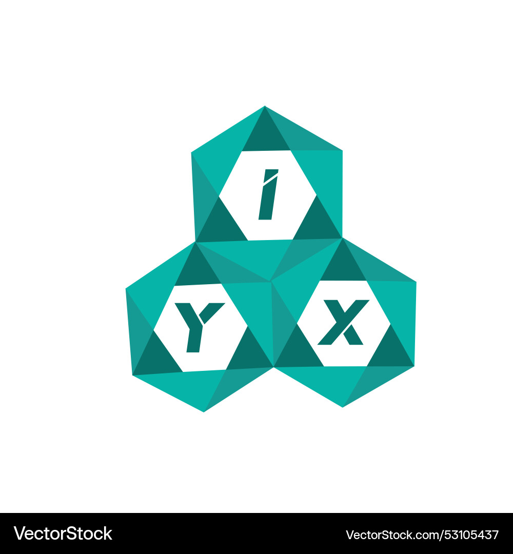 Iyx creative minimalist letter logo unique Vector Image
