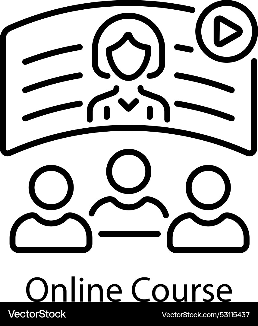 Online course Royalty Free Vector Image - VectorStock
