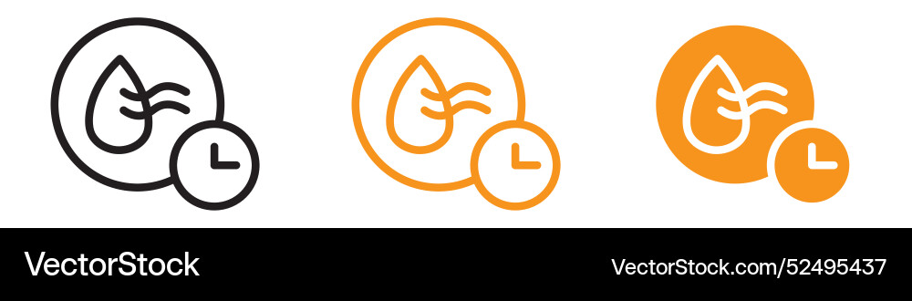 Quick dry icon set rapid drying for clothing Vector Image