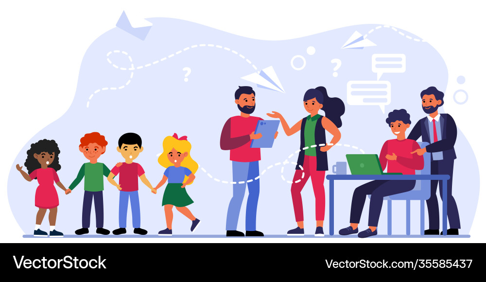 Teacher-parent meeting Royalty Free Vector Image