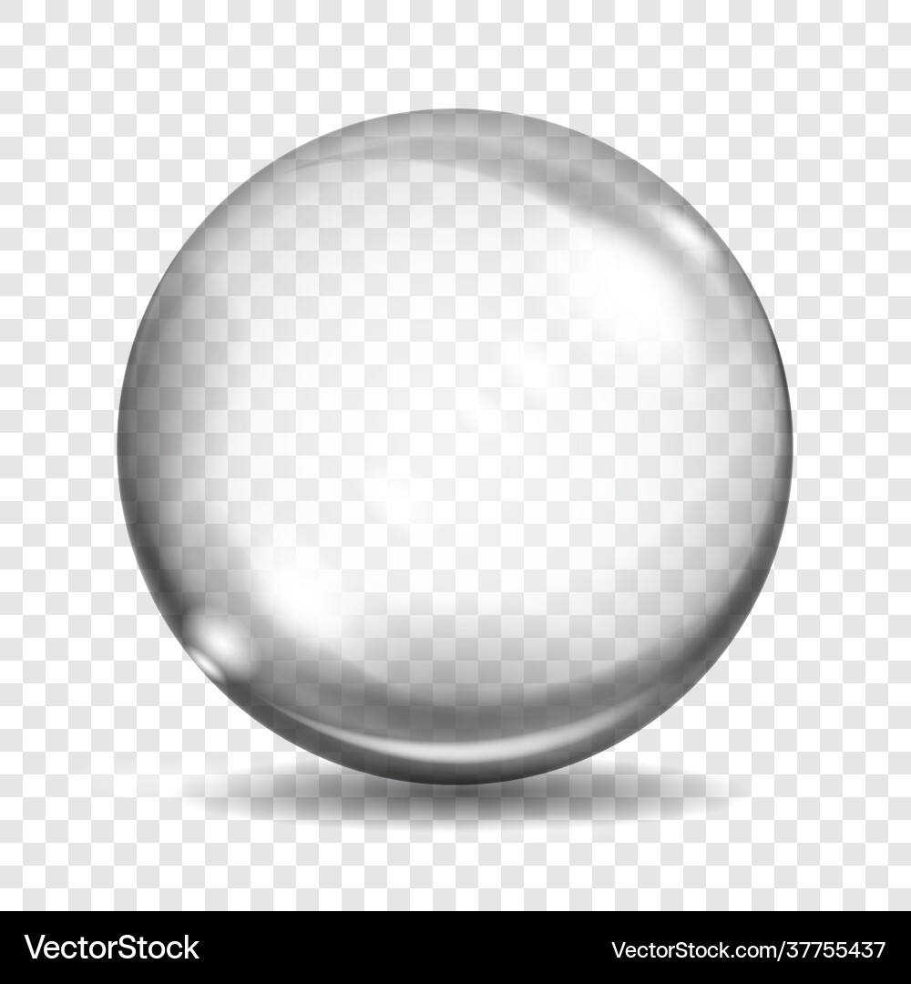 Transparent gray sphere Royalty Free Vector Image