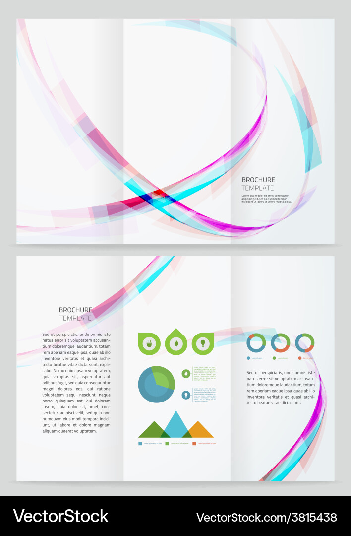 Abstract wave brochure template Royalty Free Vector Image